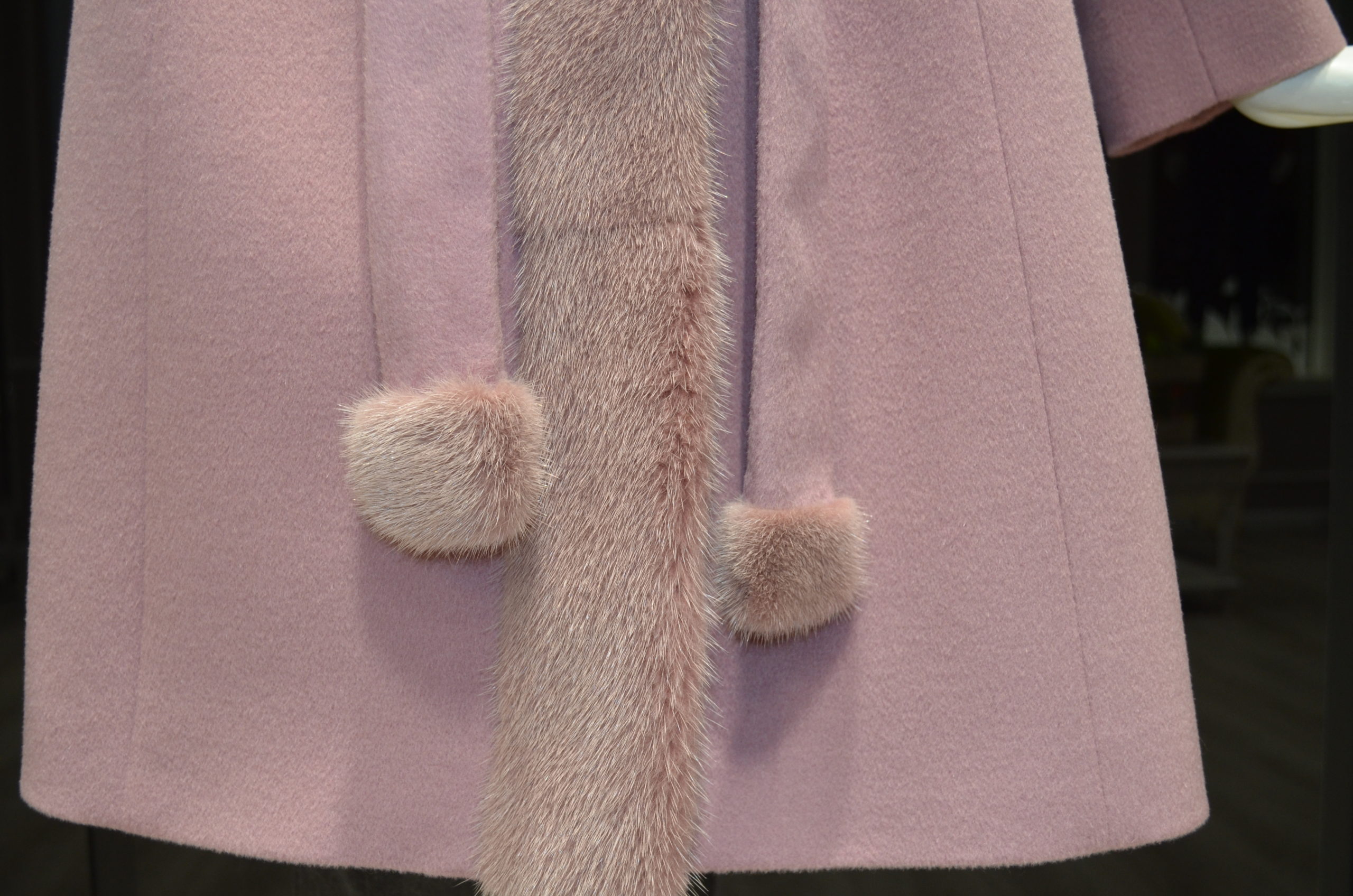 Palton roz pudra cu blanita – Balizza Romania